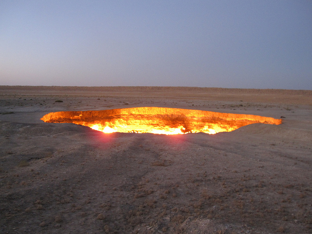 Door to Hell - Volcanic Crater That is Burning Over 40 Years ...