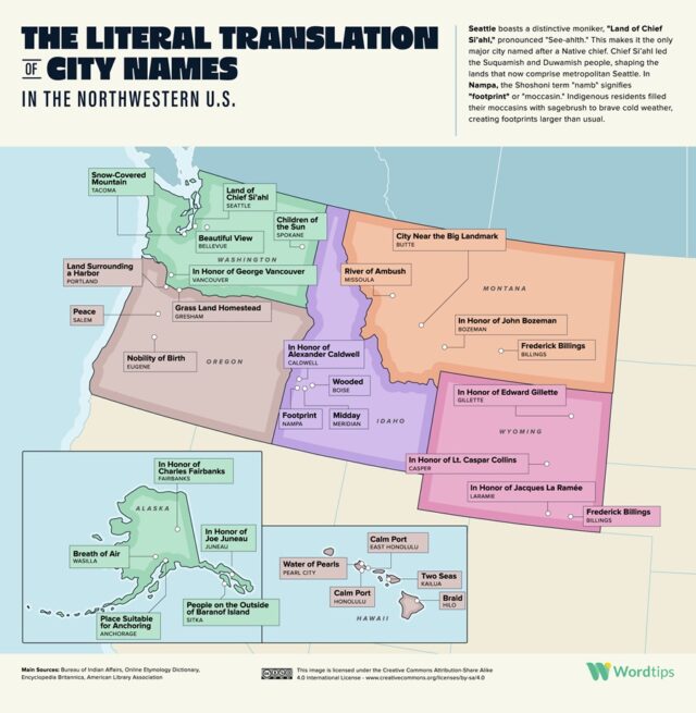 The Literal Meanings Behind the Names of Every US State and Major City ...