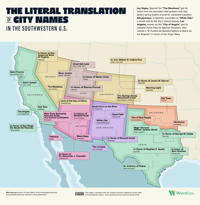 The Literal Meanings Behind the Names of Every US State and Major City ...